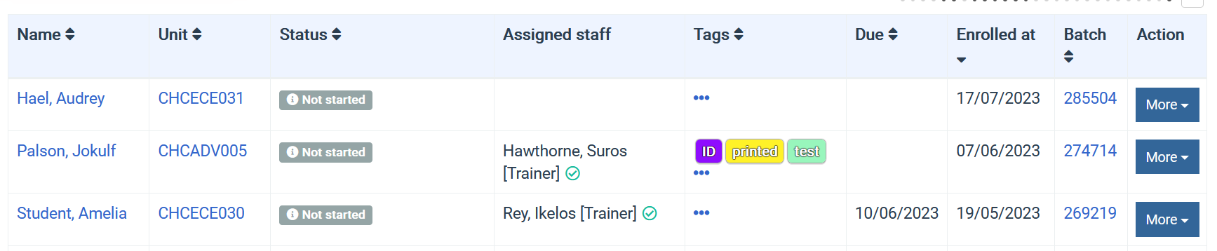 Using "tags" in the Enhanced Catapult LMS – Catapult