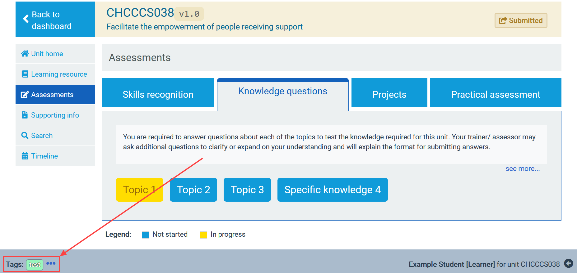 Using "tags" in the Enhanced Catapult LMS – Catapult